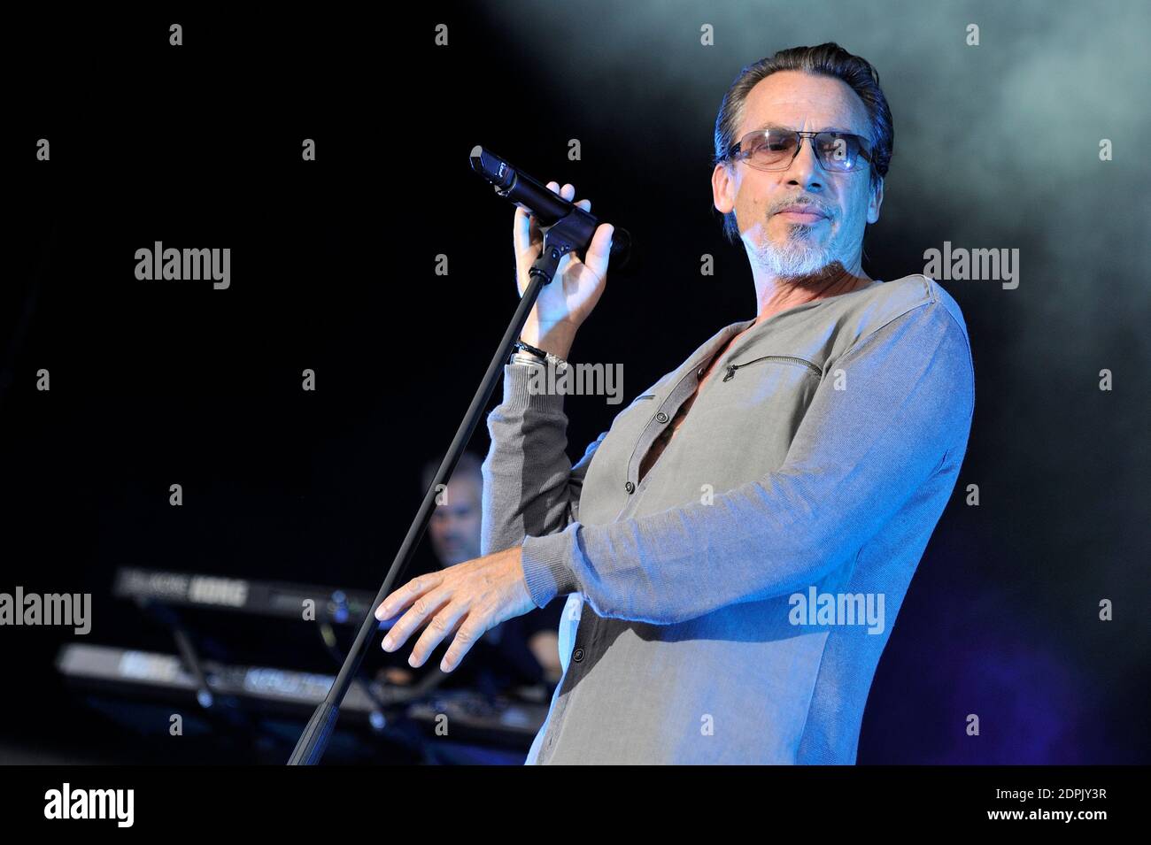 French singer Florent Pagny performs live on stage at 'Le Tigre' during ...