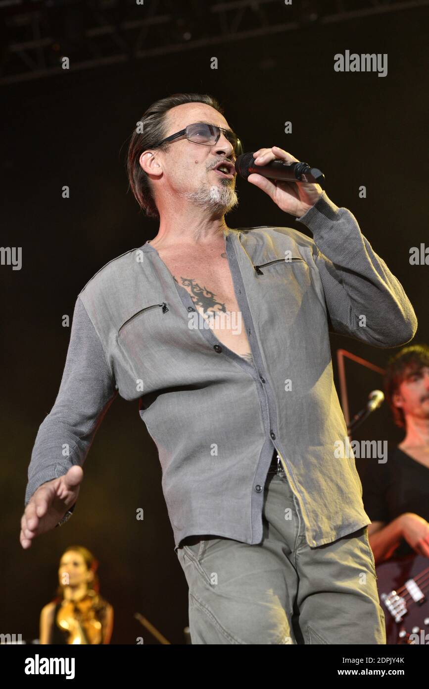 French singer Florent Pagny performs live on stage at 'Le Tigre' during ...
