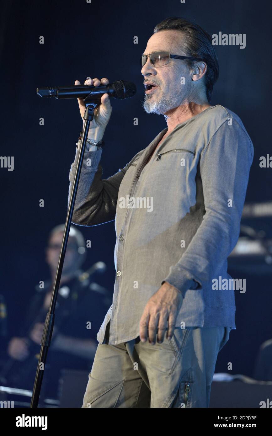 French singer Florent Pagny performs live on stage at 'Le Tigre' during ...