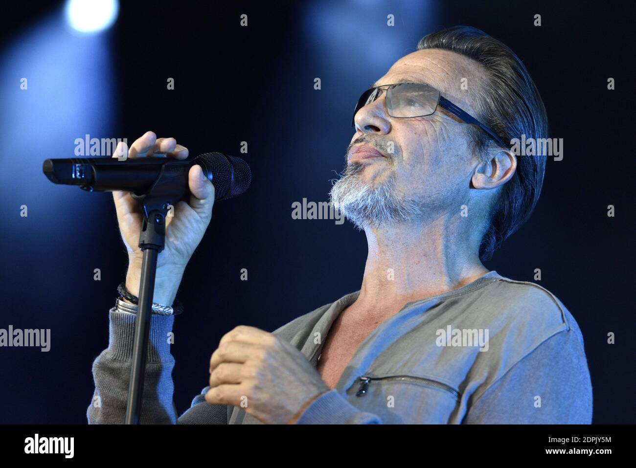 French singer Florent Pagny performs live on stage at 'Le Tigre' during ...