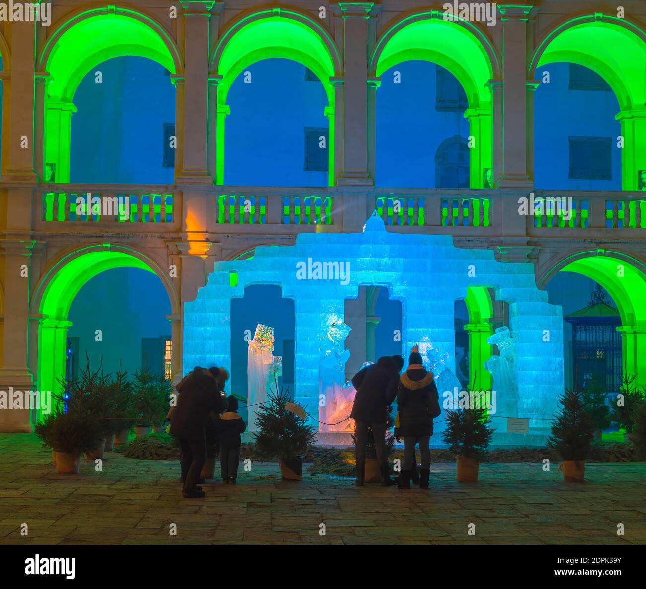 Graz,Austria - December 18, 2020: People in front of the traditional ...