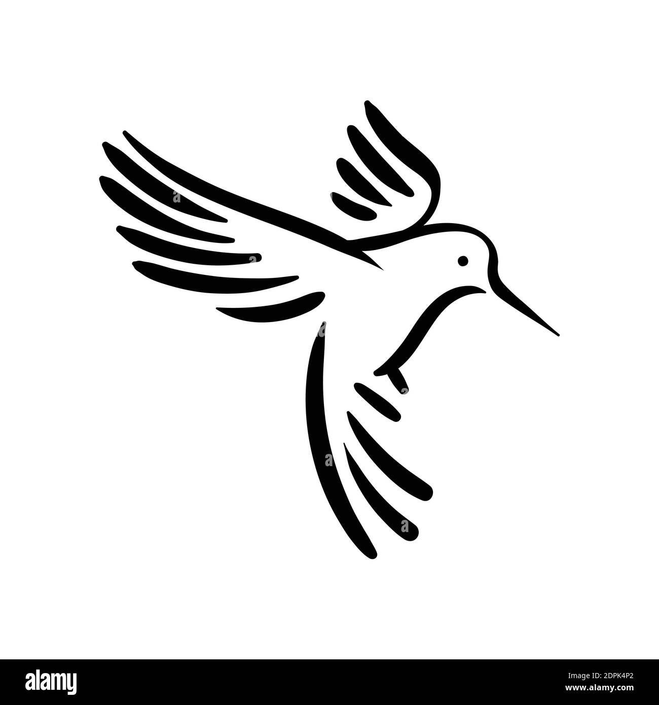 Simple Hummingbird Outline
