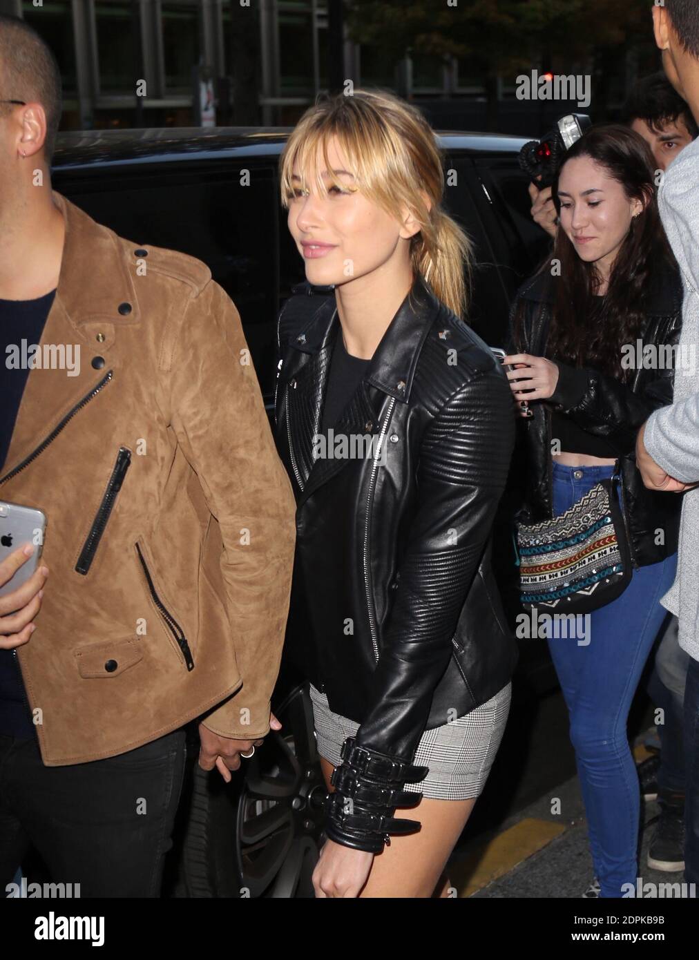 HAILEY BALDWIN ARRIVE AU GEORGE V Photo by Nasser Berzane/ABACAPRESS ...