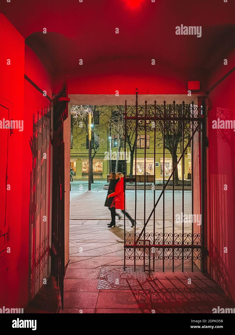 Two People Walking Through Door High Resolution Stock Photography and ...