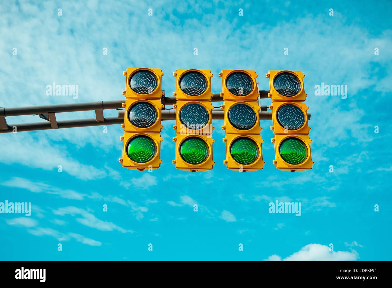 Traffic Lights Of Racing Track Stock Photo - Alamy