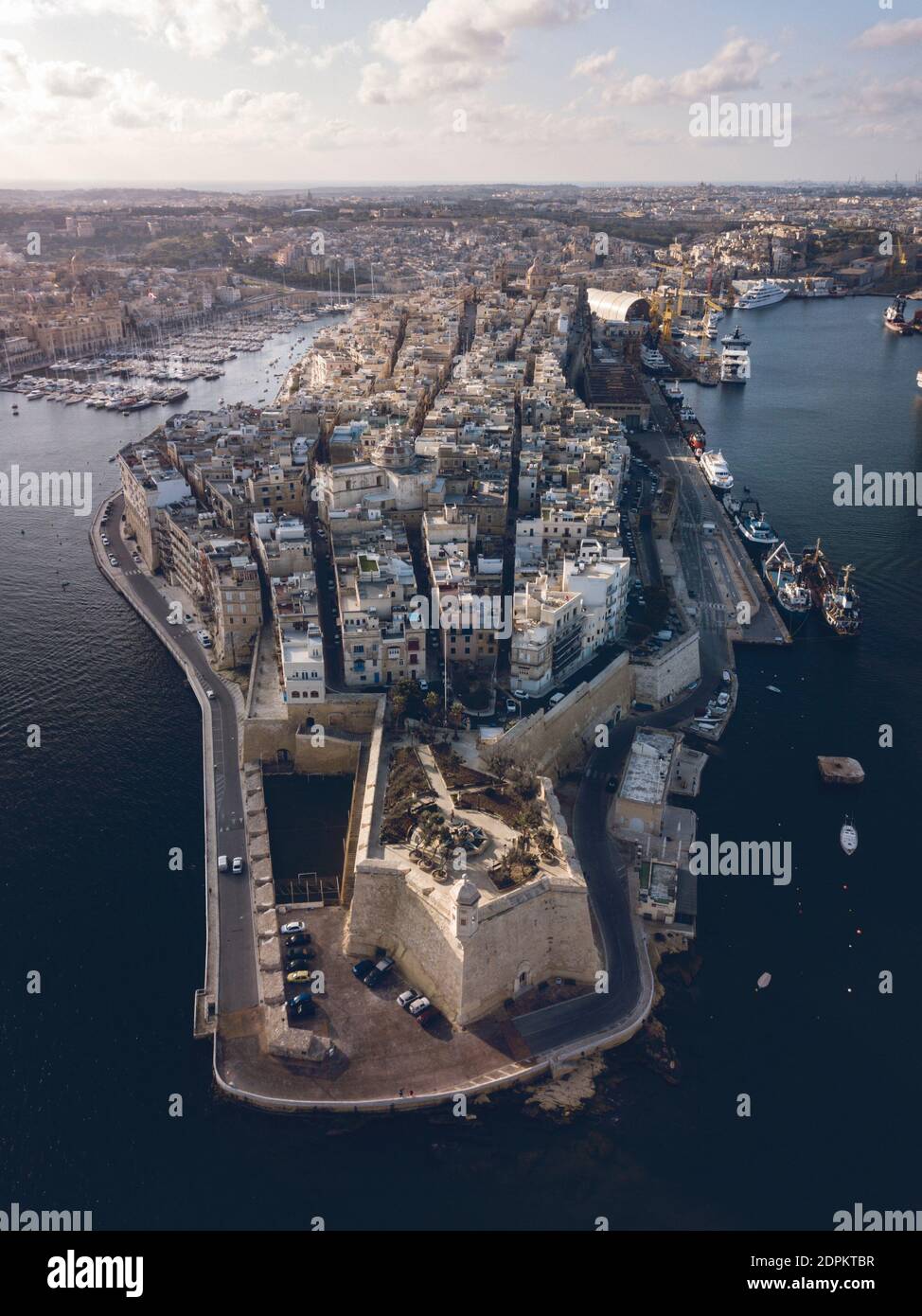 Aerial View Of Senglea City In Malta Stock Photo - Alamy