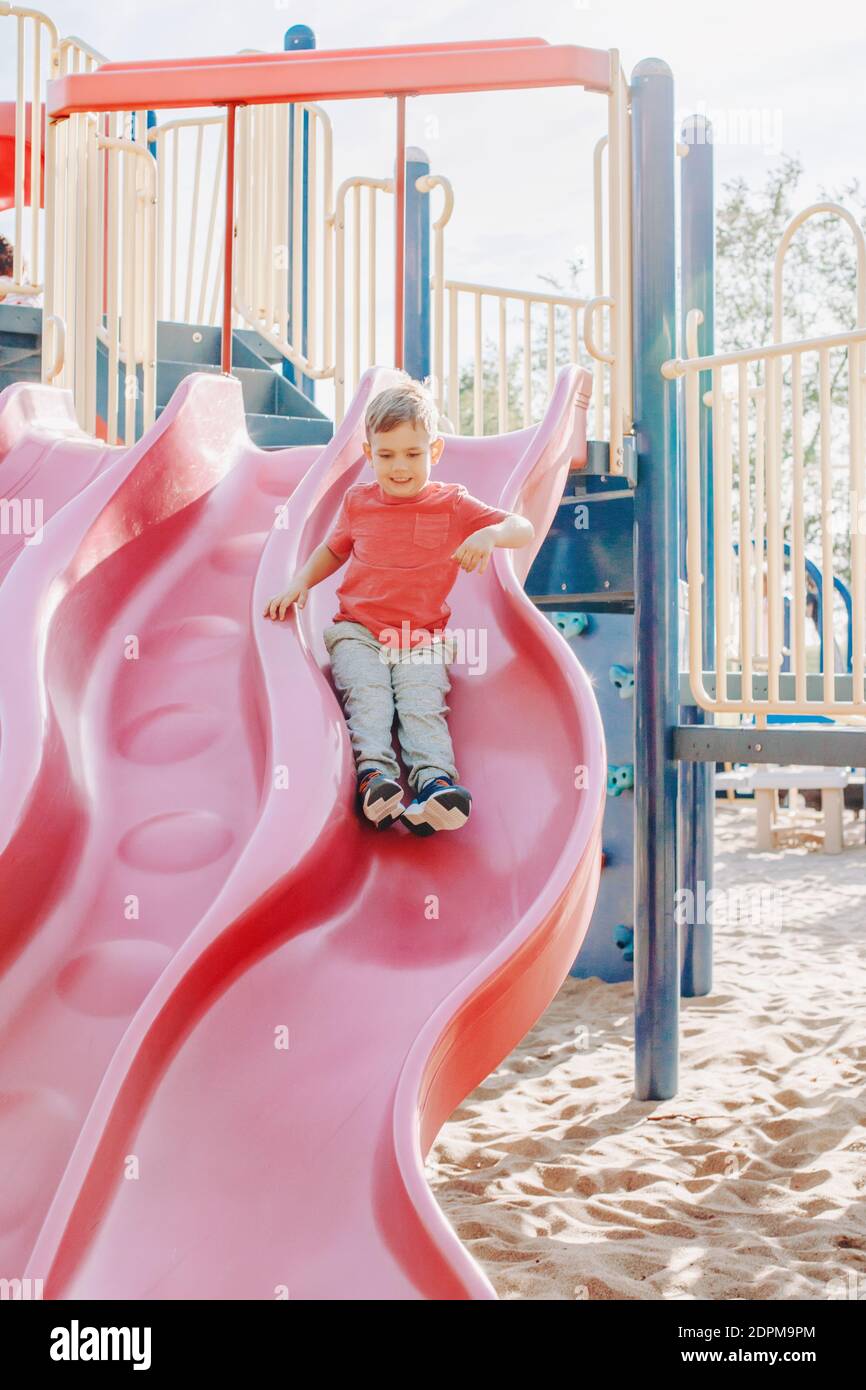 Student sliding park hi-res stock photography and images - Alamy