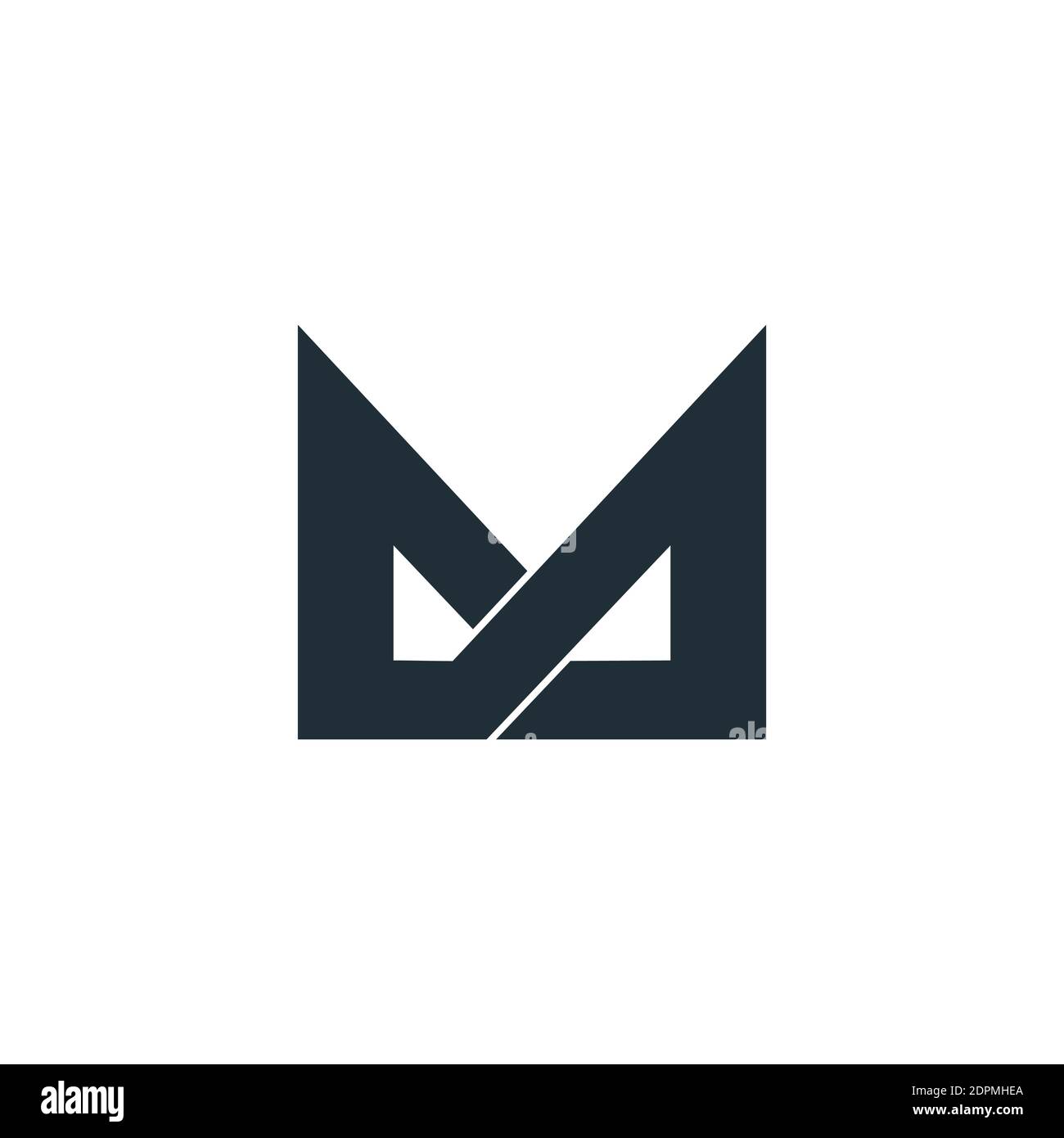 abstract letter m overlap design geometric line logo vector Stock ...