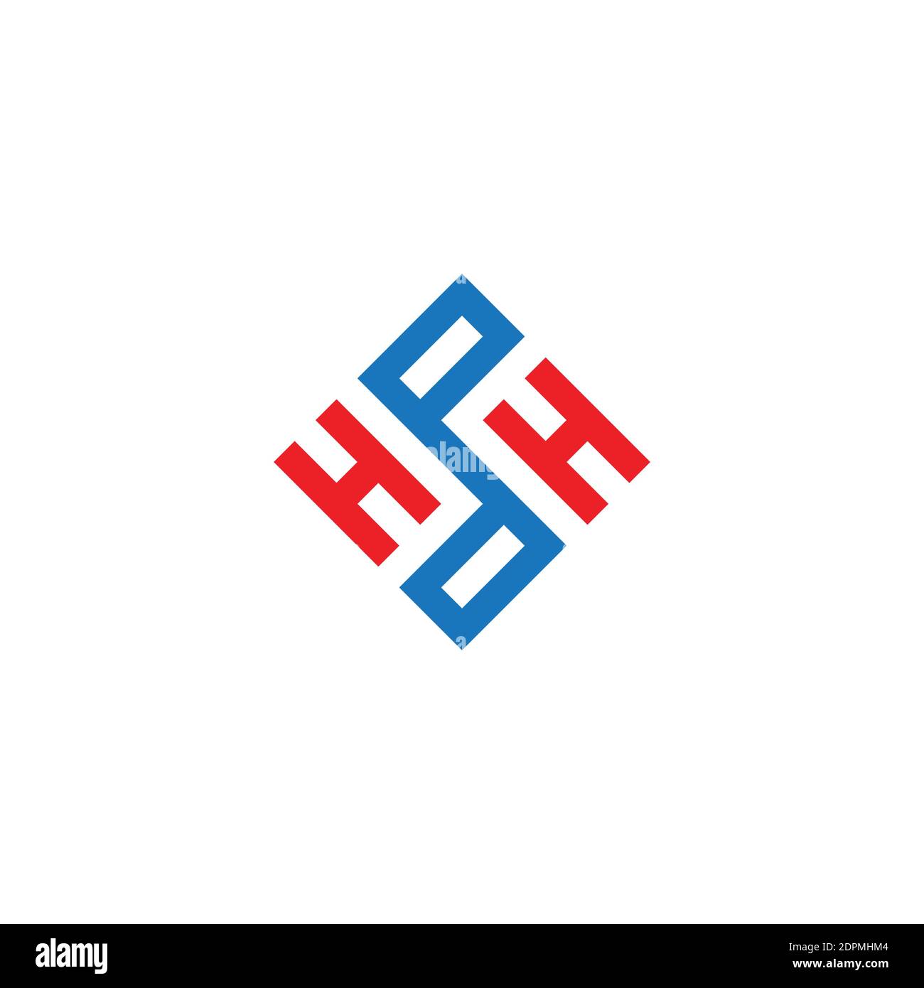 abstract letter hp geometric line square logo vector Stock Vector Image ...