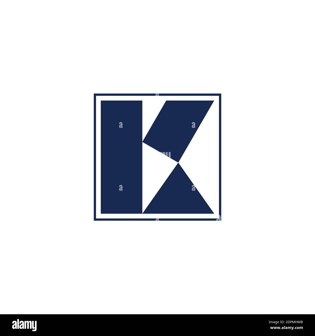 vector of letter k simple square flat geometric abstract logo Stock ...