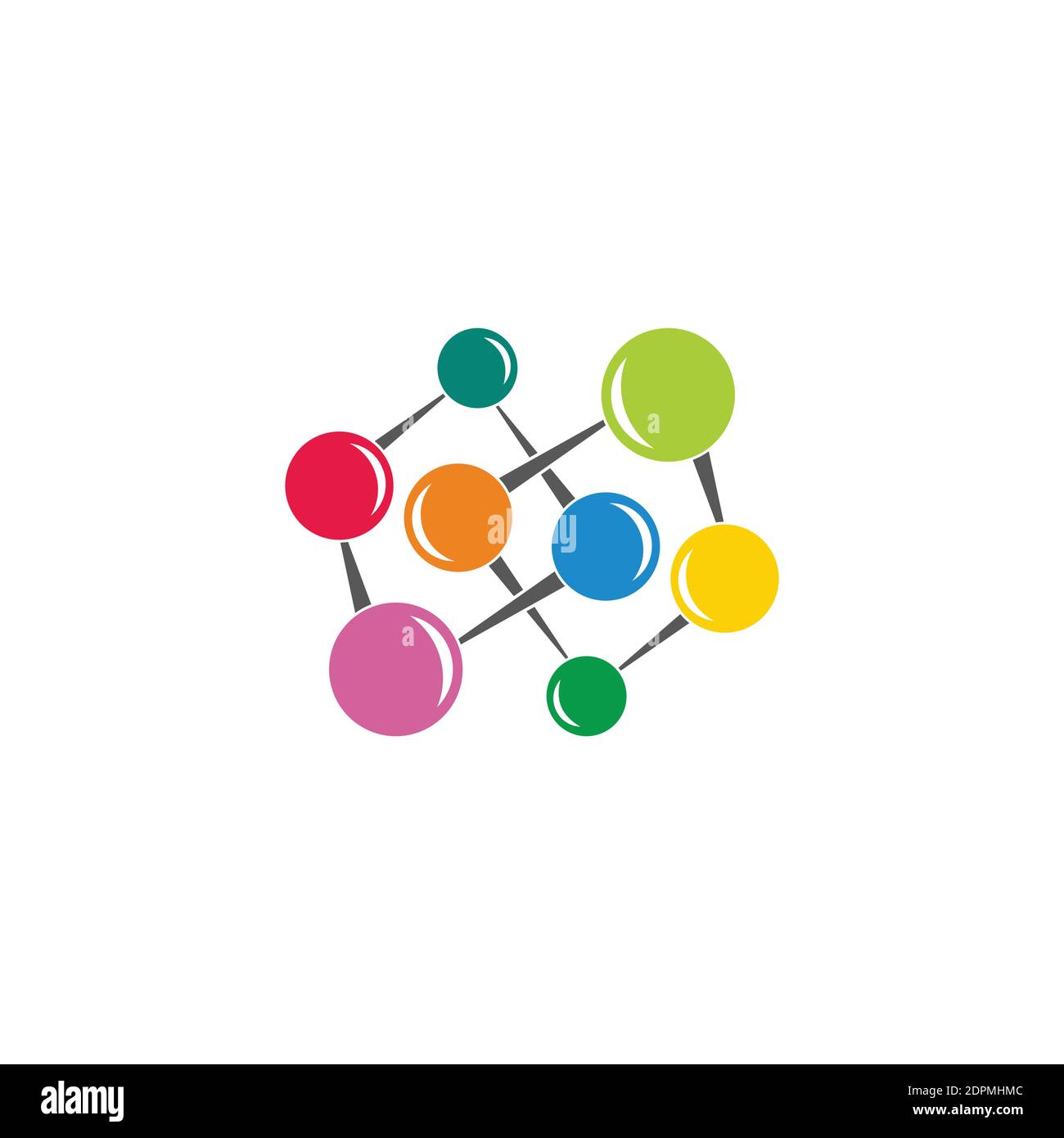 chain dots points colorful decoration design vector Stock Vector Image ...
