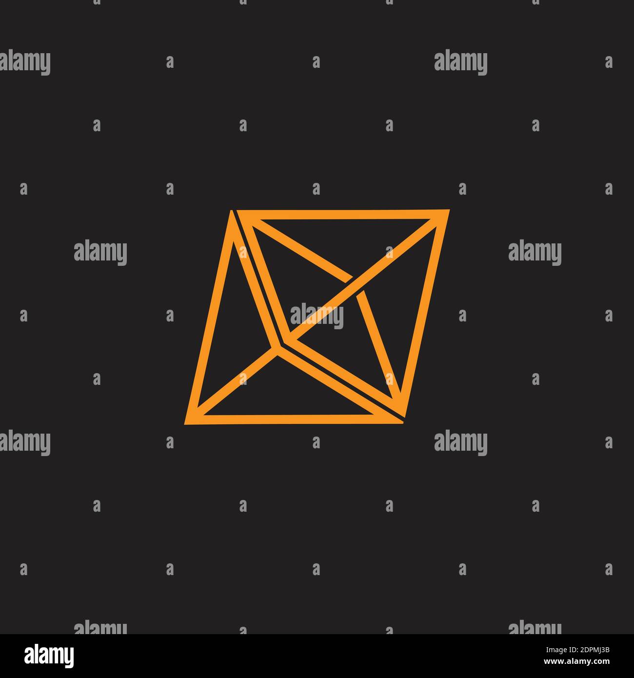 triangles prism construction symbol logo vector Stock Vector Image ...