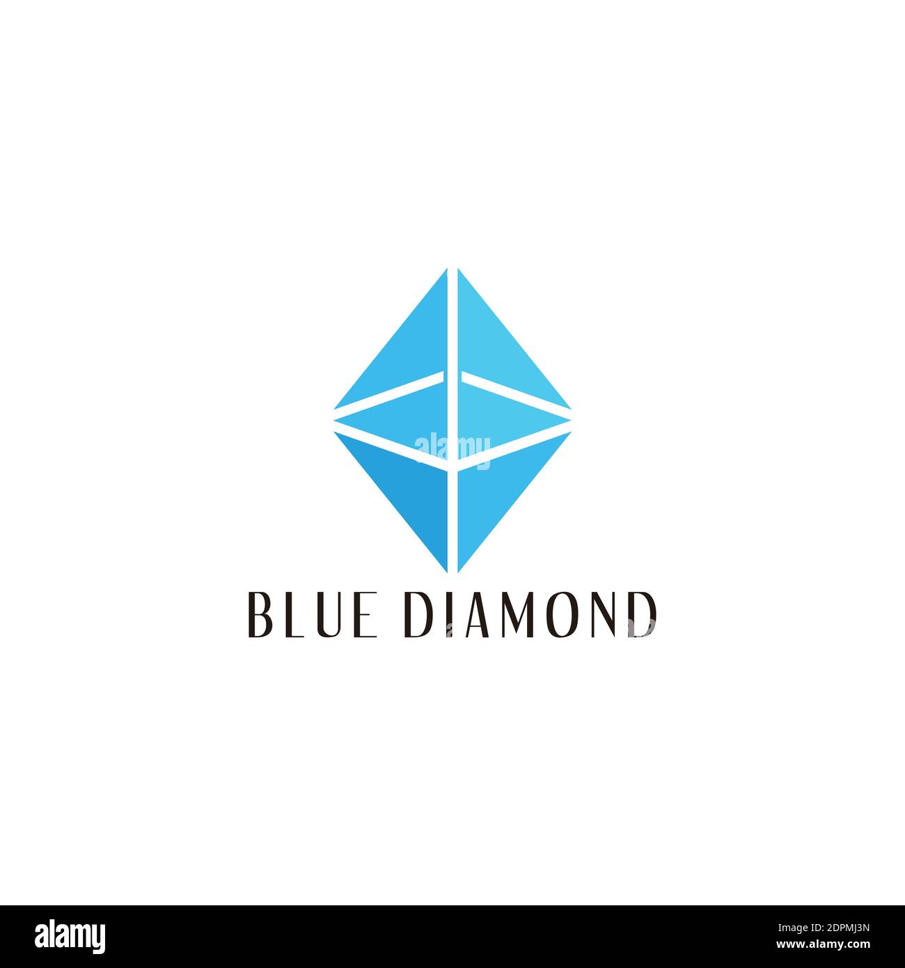 simple blue diamond symbol geometric logo vector Stock Vector Image ...