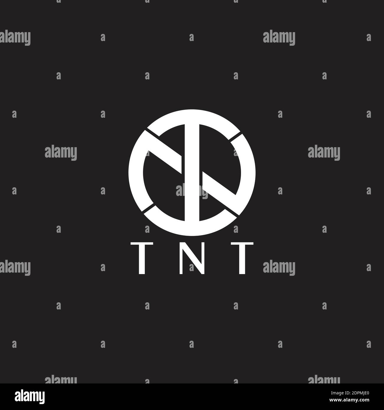 vector of letter tnt simple linked circle logo vector Stock Vector ...