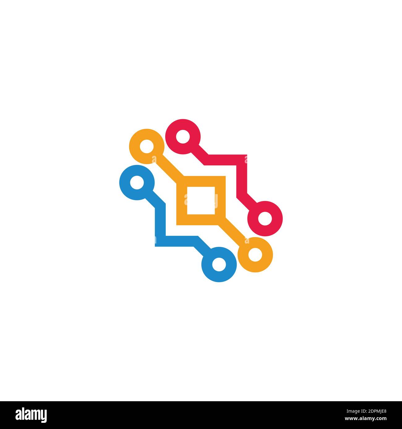 colorful chain geometric line symbol logo vector Stock Vector Image ...
