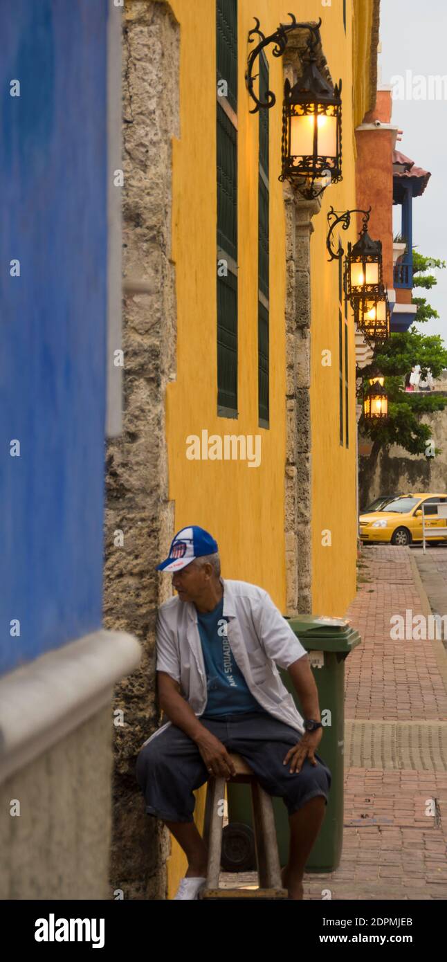 Laid back job in Cartagena de Indias Stock Photo - Alamy
