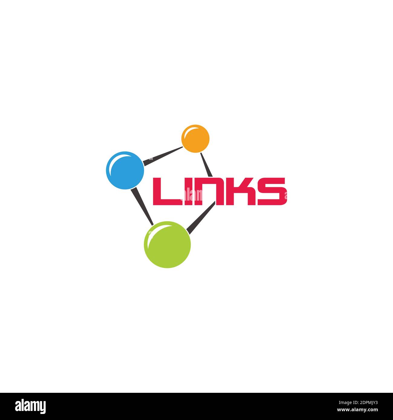 links colorful dots point symbol logo decoration vector Stock Vector ...