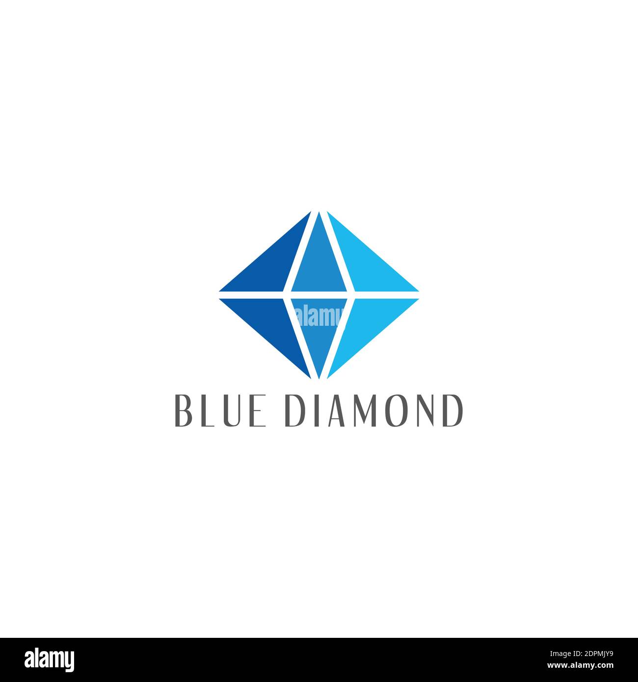 blue diamond shape gradient geometric logo vector Stock Vector Image ...