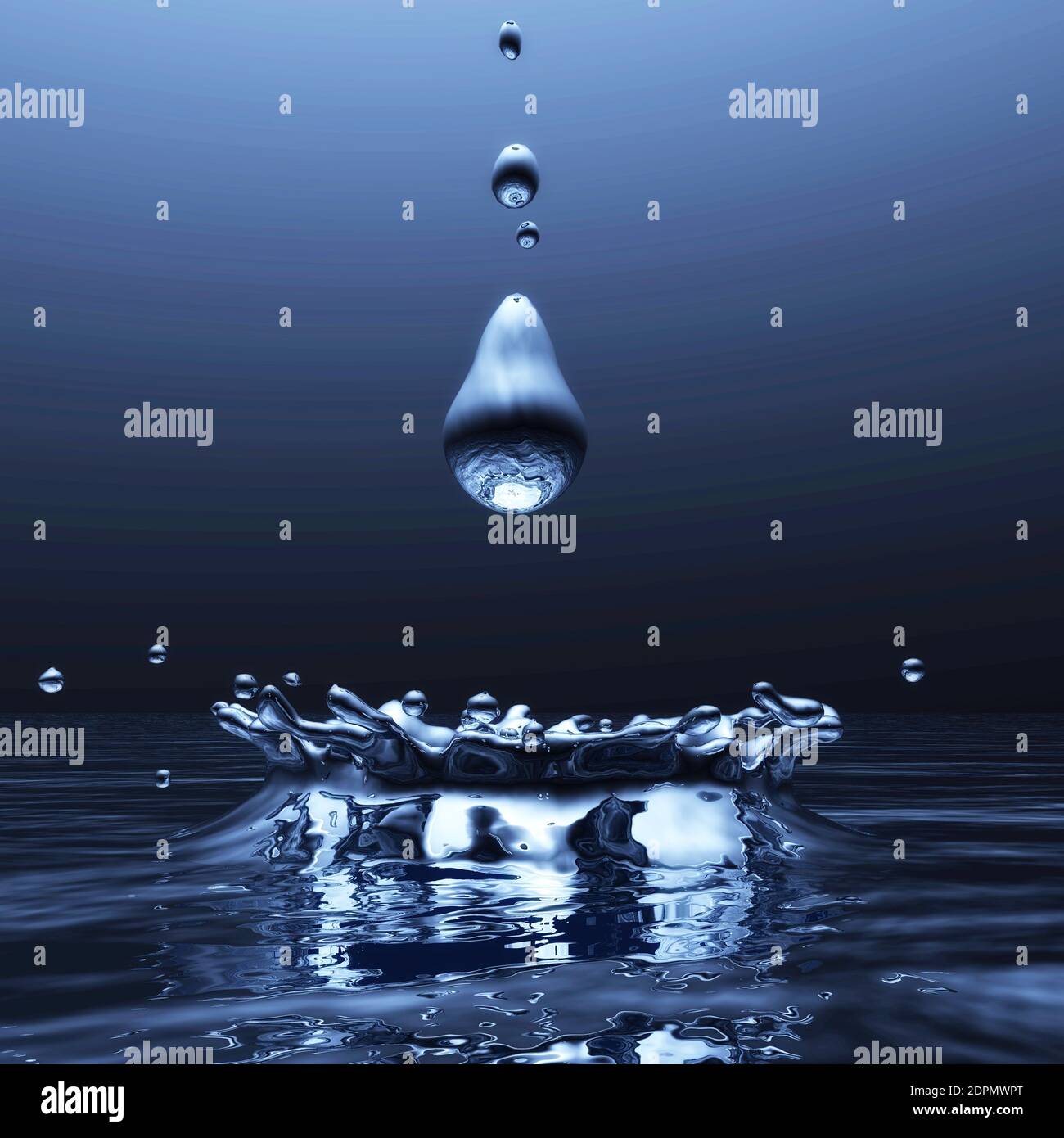 3D Illustration Of Splashing Fluid Stock Photo - Alamy