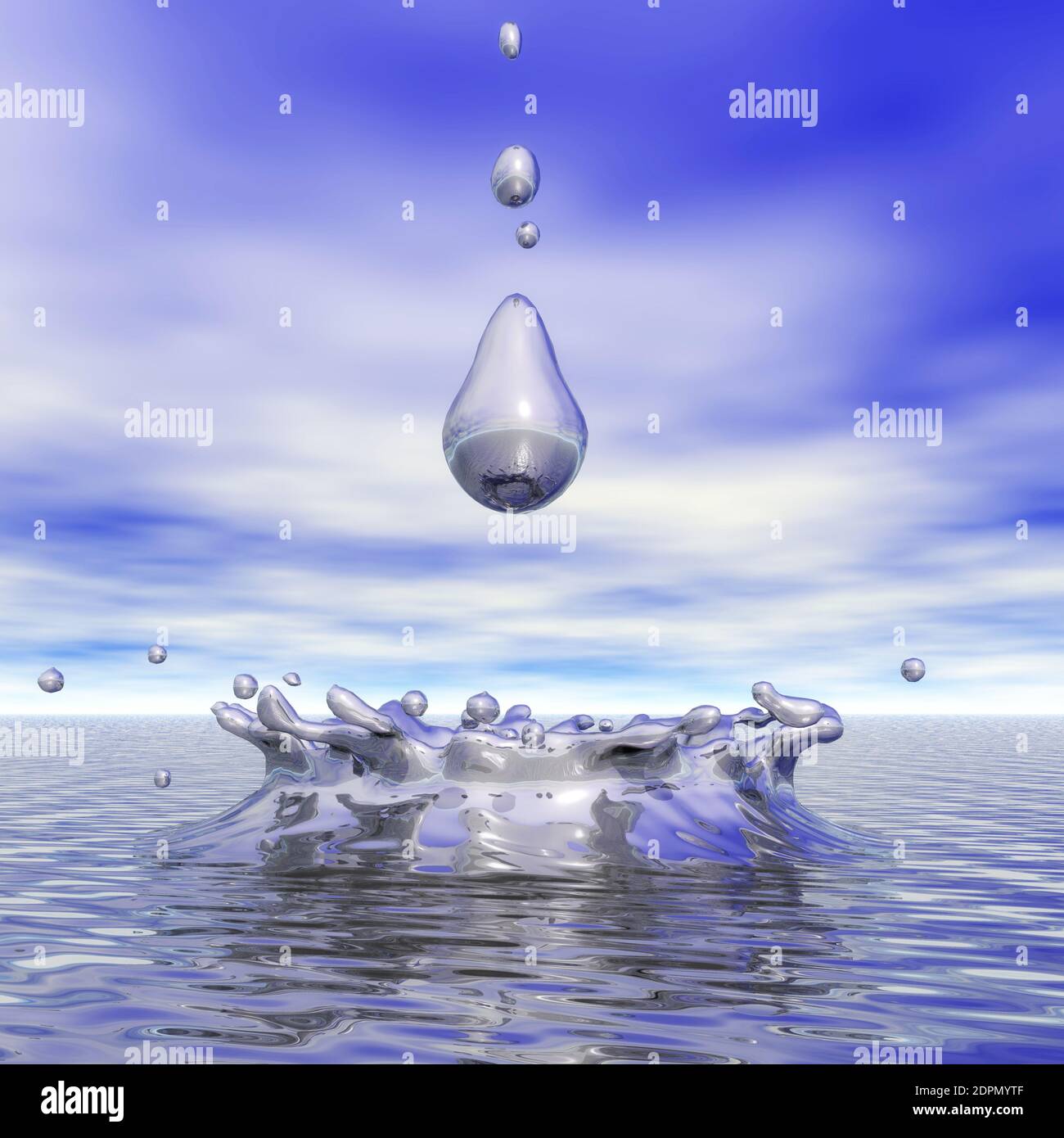 3D Illustration Of Splashing Fluid Stock Photo - Alamy