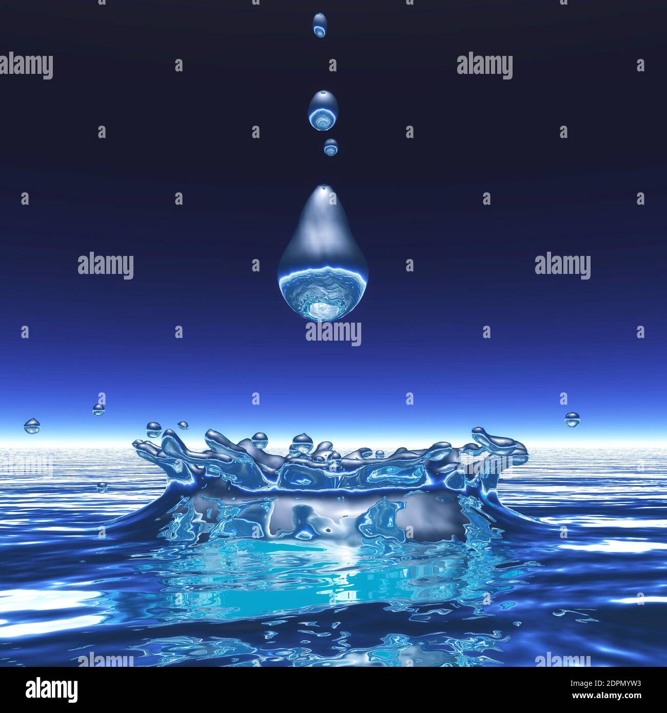 3D Illustration Of Splashing Fluid Stock Photo - Alamy