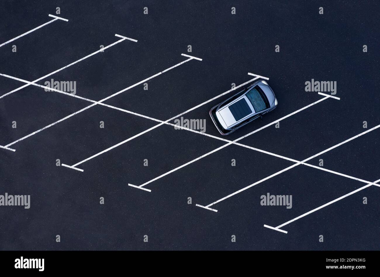 Aerial view of parking lot Stock Photo - Alamy