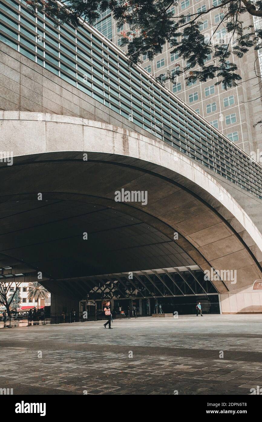 View Of Arch Bridge In City Stock Photo - Alamy