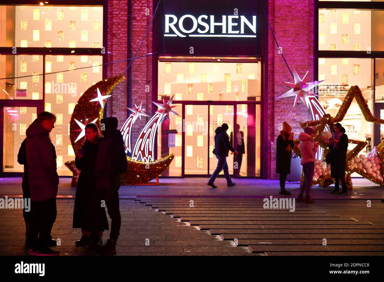 Buyers visit the Roshen candy store located on the territory of the ...