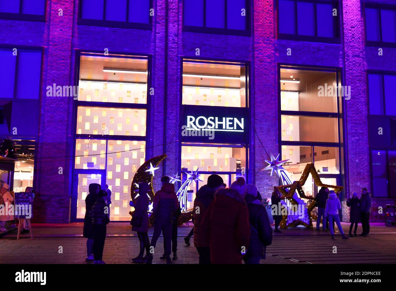 Buyers visit the Roshen candy store located on the territory of the ...