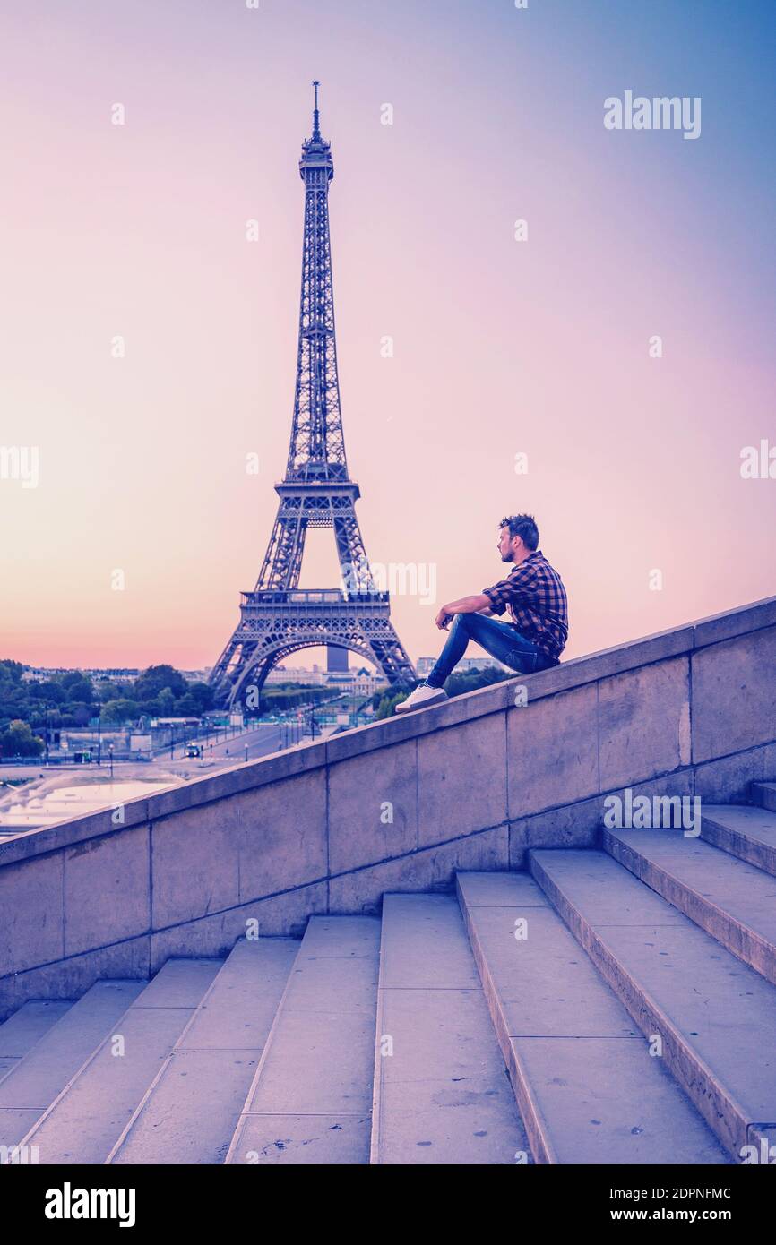 Staircase eiffel tower hi-res stock photography and images - Alamy