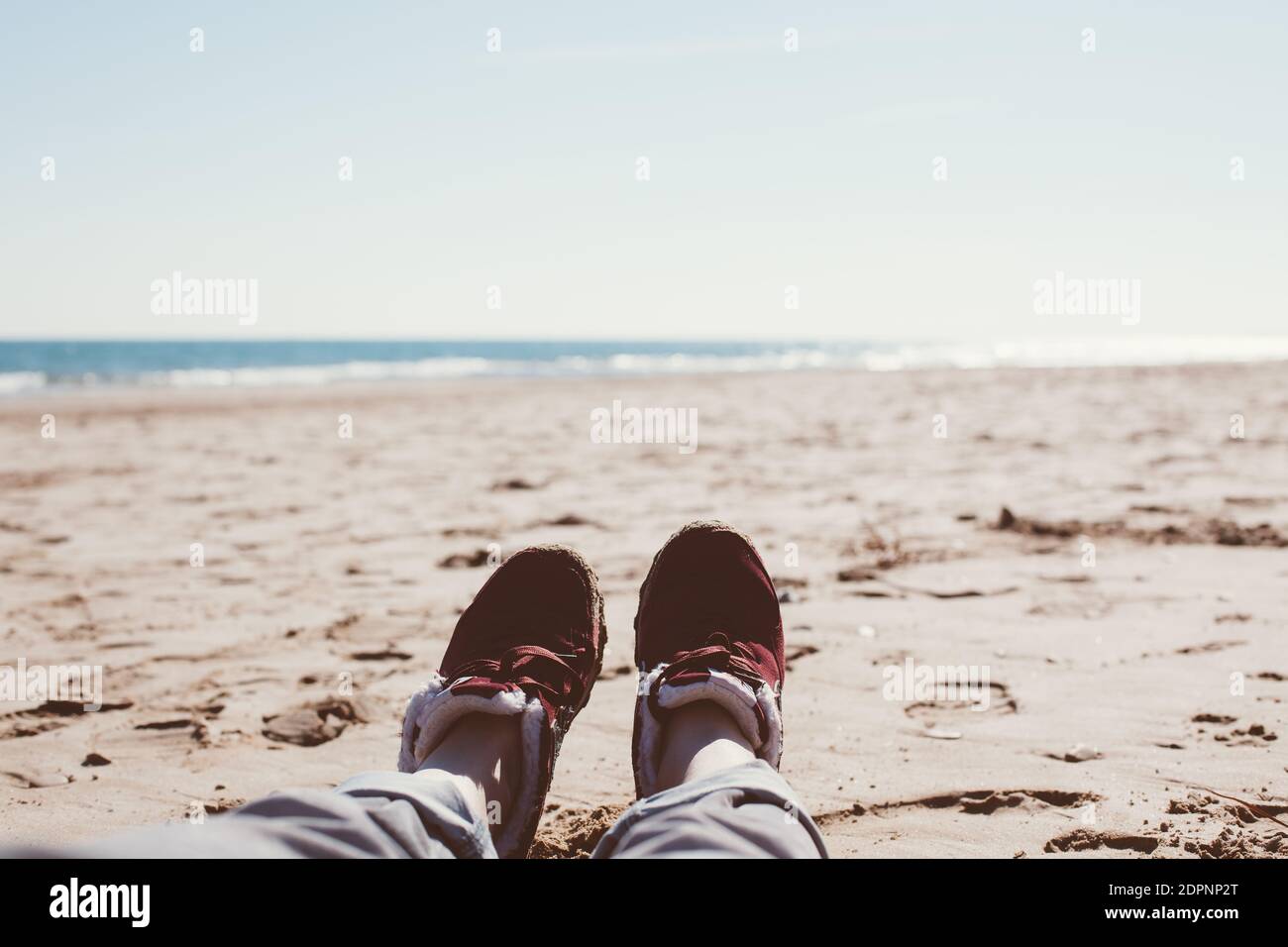 First person perspective on beach hi-res stock photography and images ...