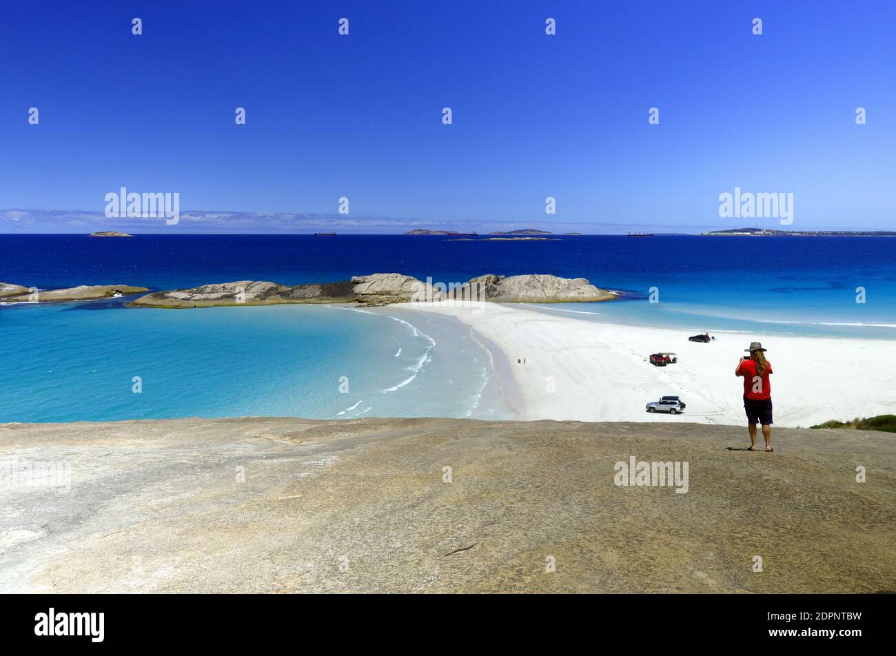 View over beaches and bays from Wiley’s Head, Esperance, Western ...