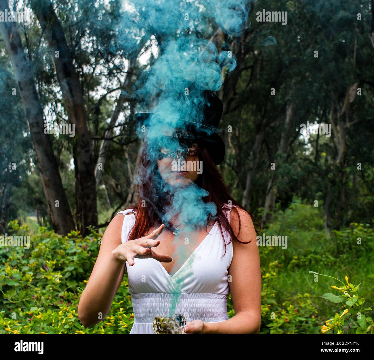 Woman smoking in tree hi-res stock photography and images - Alamy