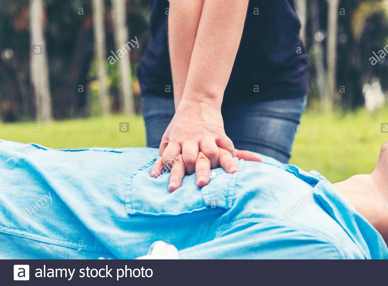 Chest Compression High Resolution Stock Photography and Images - Alamy