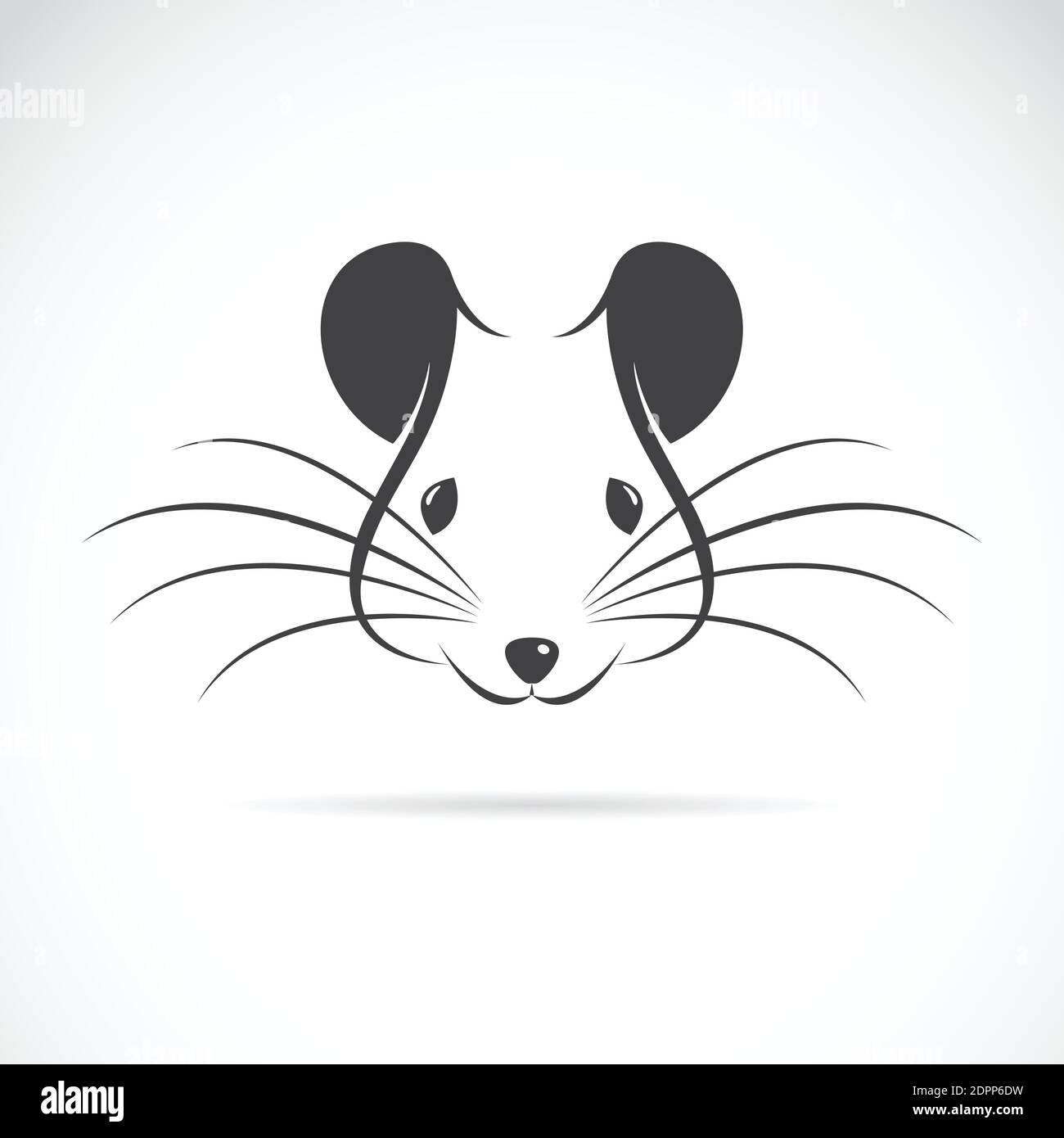 Vector of a rat head on white background. Easy editable layered vector ...