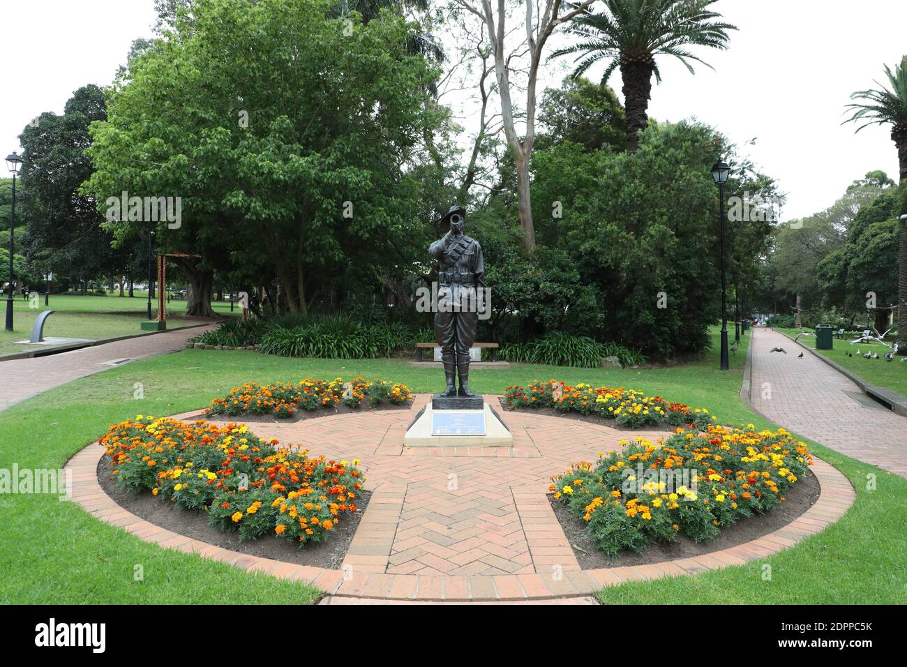 The sculpture the "Bugler from Burwood” in Burwood Park, Burwood ...