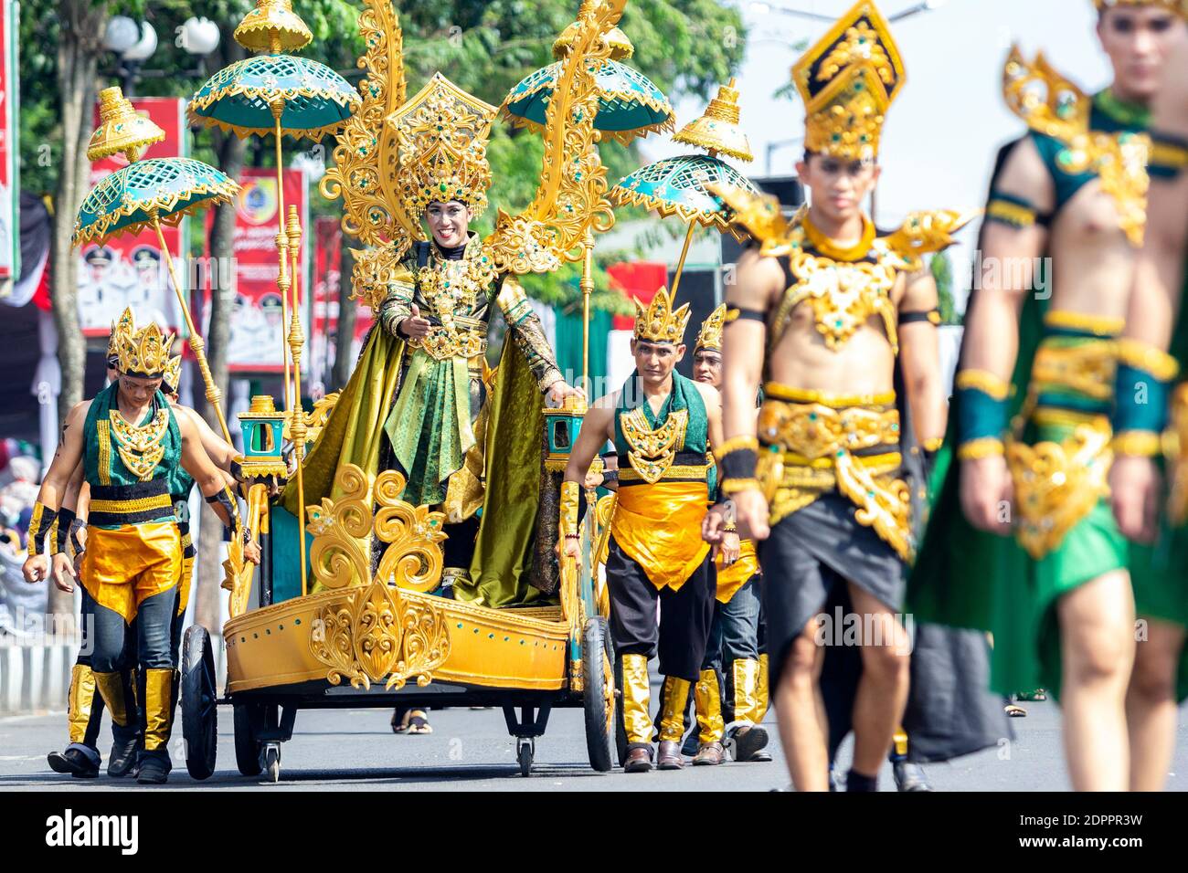 The participants of the Jember Fashion Carnaval Stock Photo - Alamy