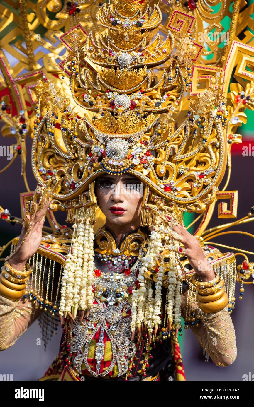 The participants of the Jember Fashion Carnaval Stock Photo - Alamy