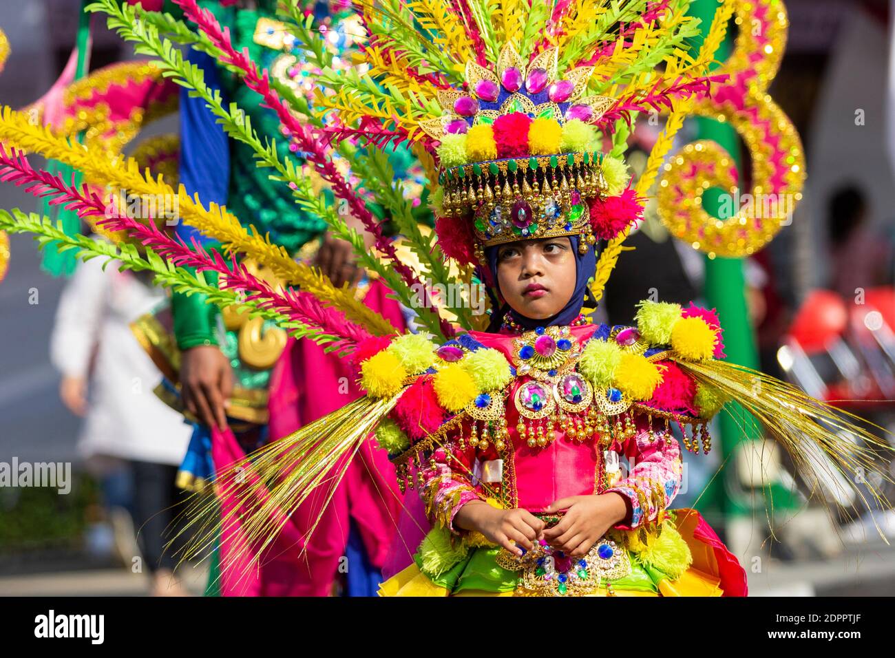The participants of the Jember Fashion Carnaval Stock Photo - Alamy