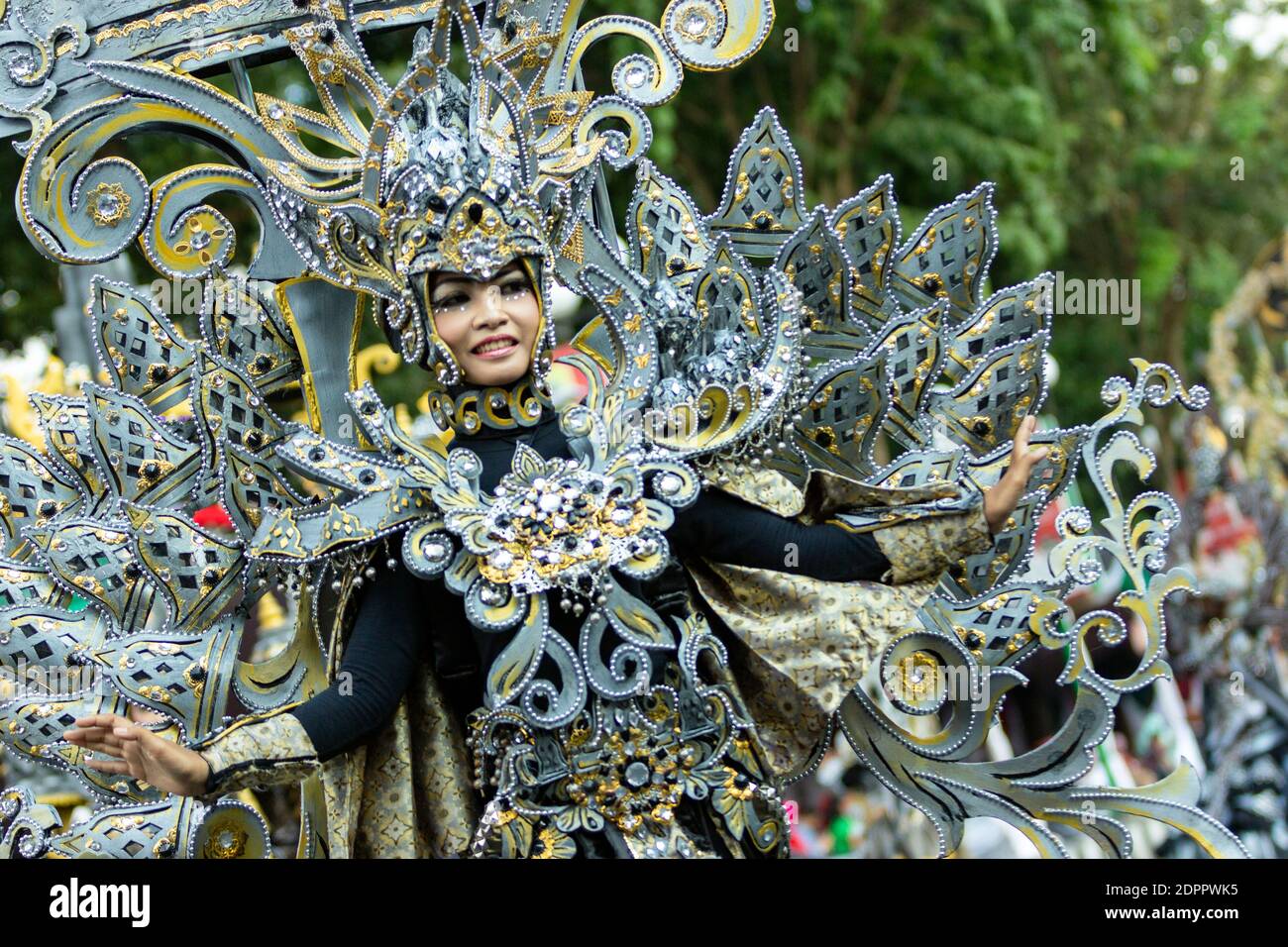 The participants of the Jember Fashion Carnaval Stock Photo - Alamy