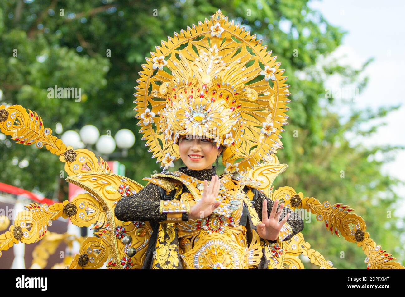 The participants of the Jember Fashion Carnaval Stock Photo - Alamy