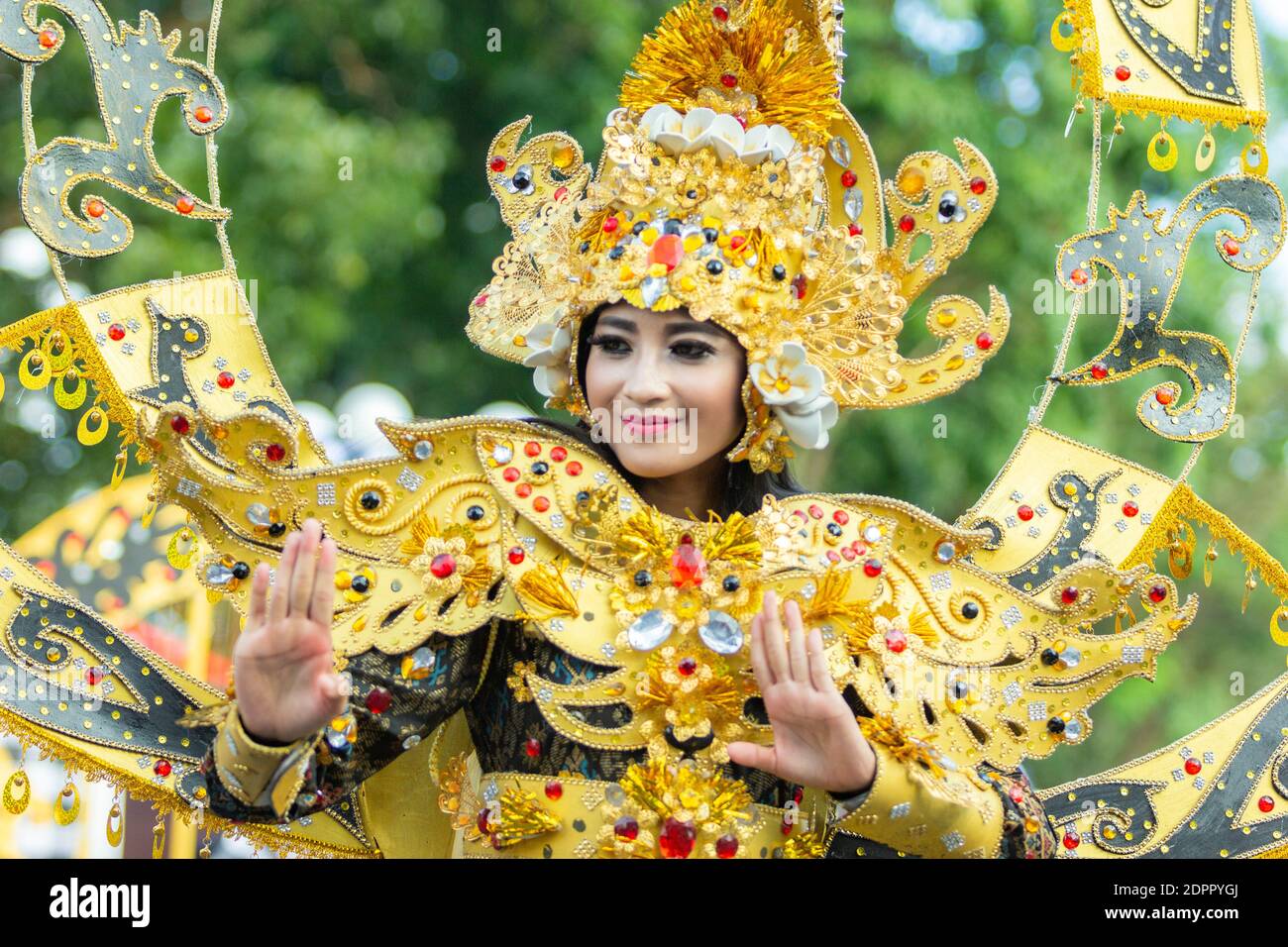 The participants of the Jember Fashion Carnaval Stock Photo - Alamy