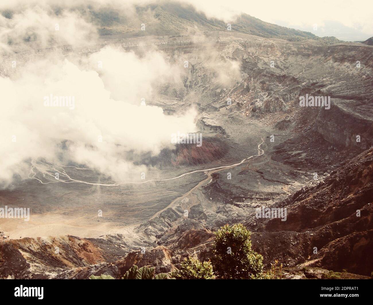 Aerial View Of Volcanic Landscape Stock Photo - Alamy