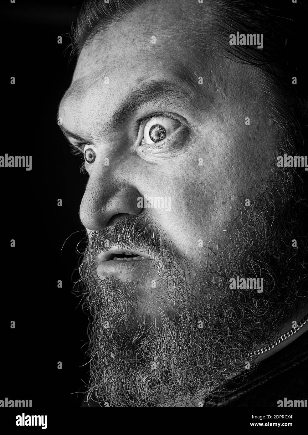 Angry man face close up Black and White Stock Photos & Images - Alamy