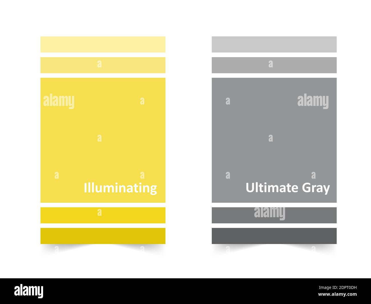 Color of the year 2021. Trend colour palette Ultimate gray and ...