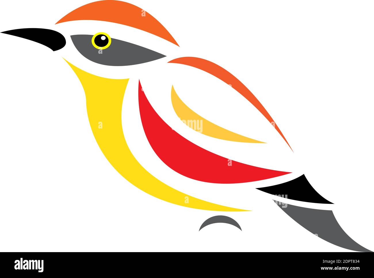 Vector of a bird on white background. Easy editable layered vector ...