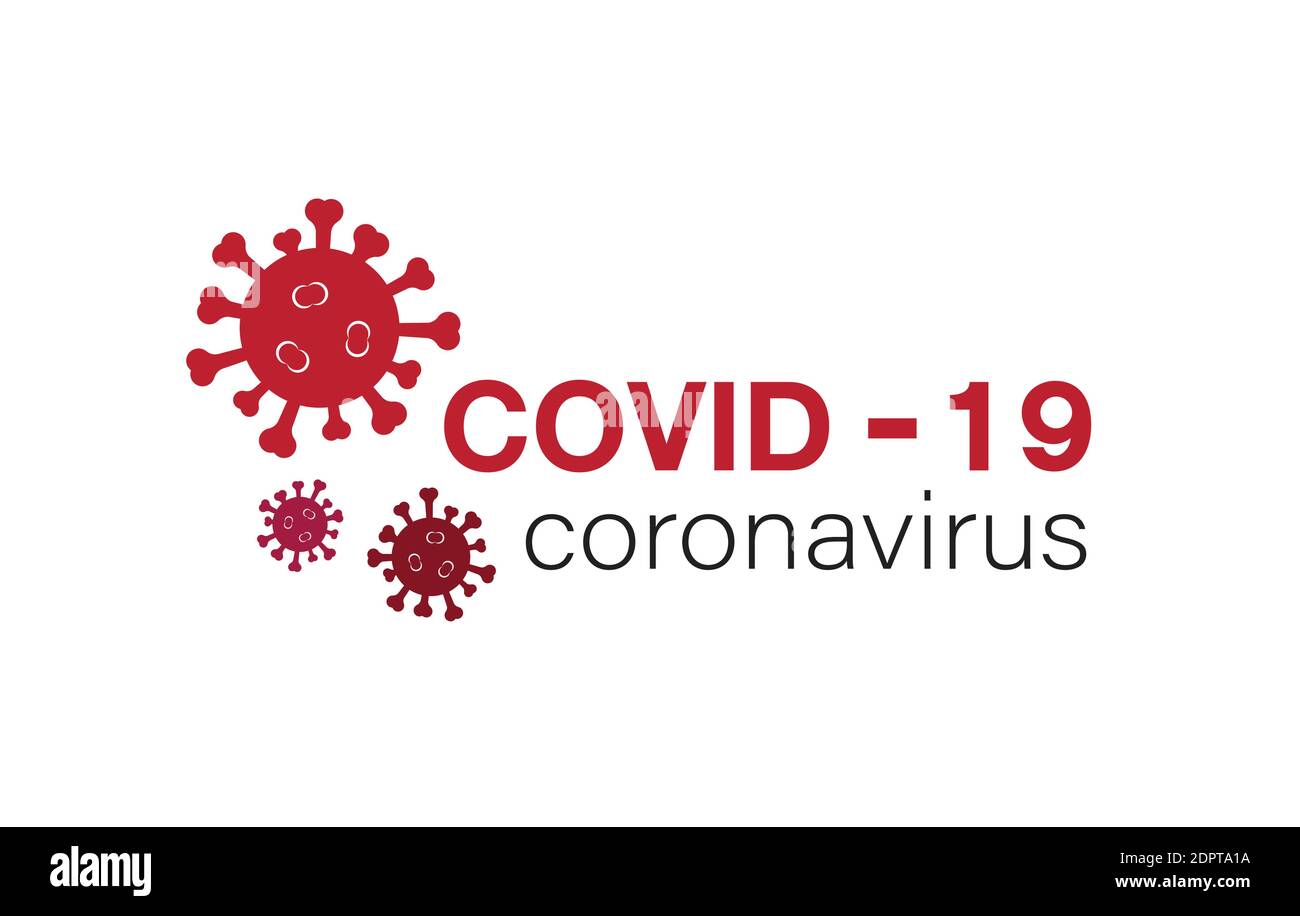 Vector of Covid-19 Coronavirus concept on white background. Novel ...