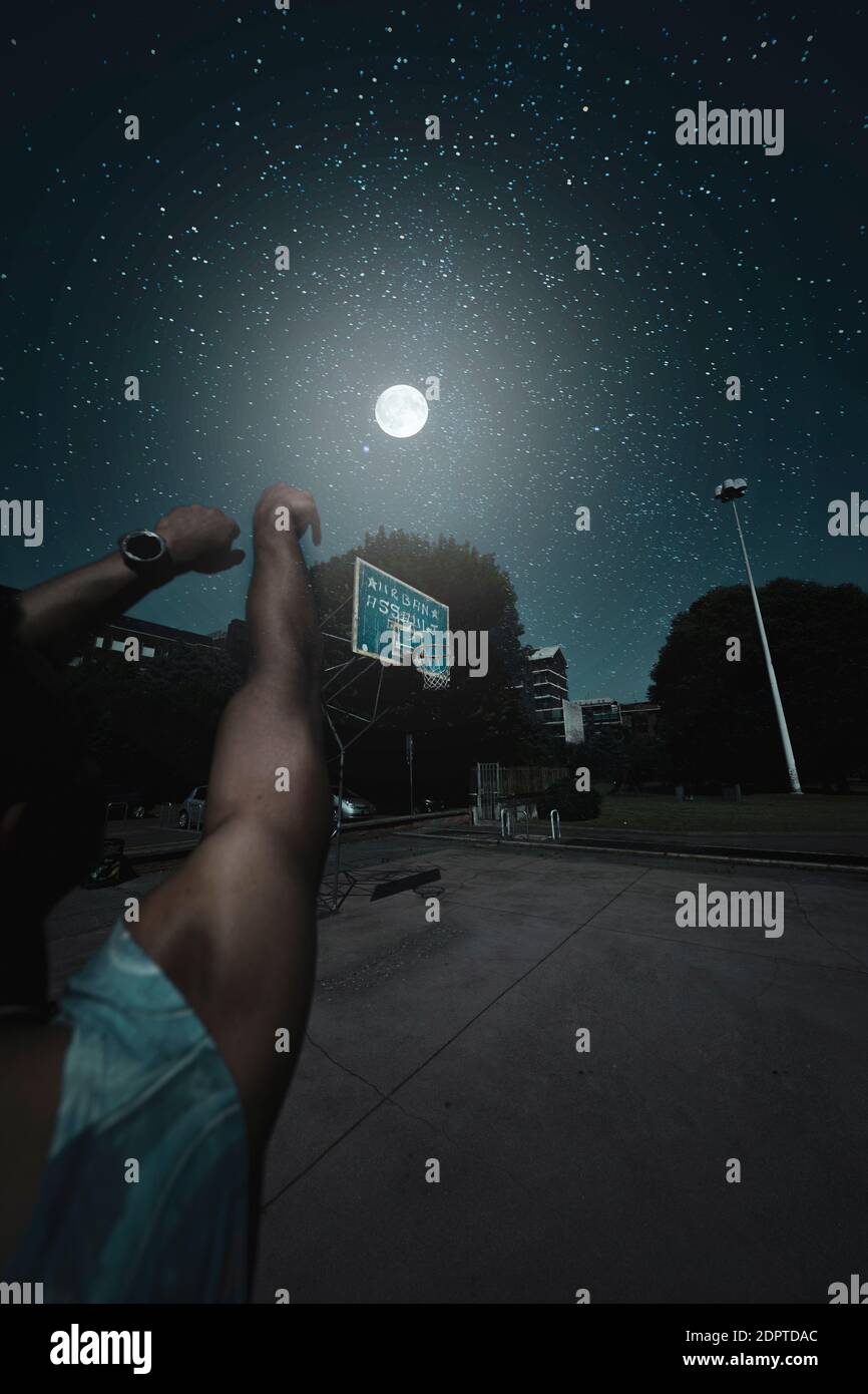 Man holding moon view hi-res stock photography and images - Alamy