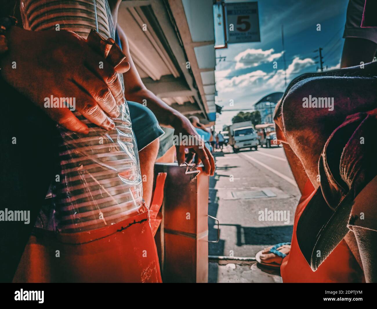 Working on bus hi-res stock photography and images - Alamy