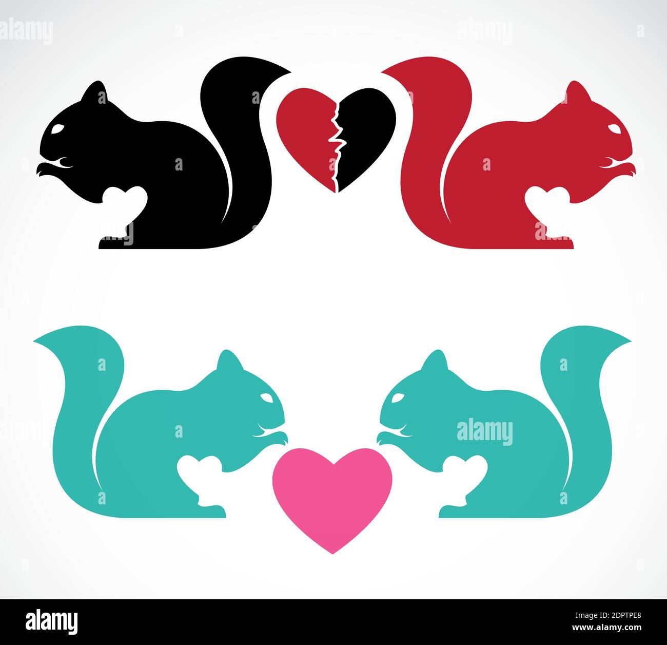 Vector image of an squirrel on white background. Easy editable layered ...